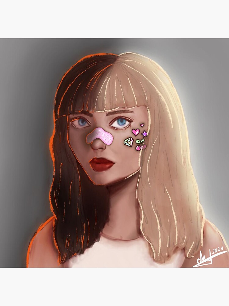"Blonde girl" Sticker by Mimi-Tess | Redbubble