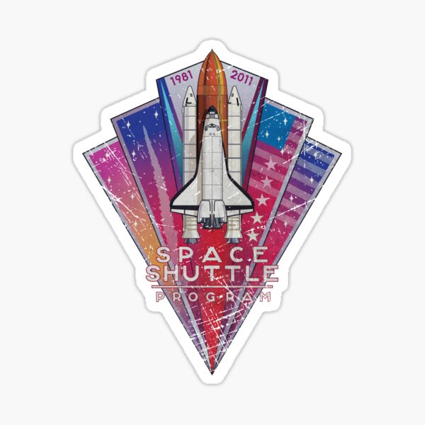 "Space Shuttle Program 1981 - 2011 Retro Emblem" Sticker by Lidra ...