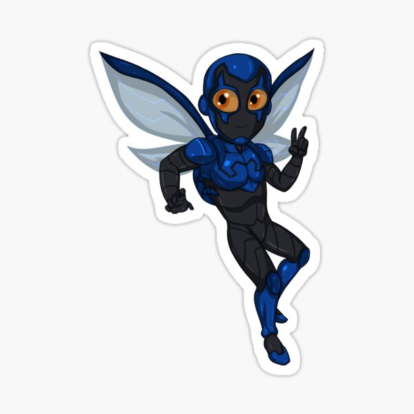"Blue Beetle Chibi style " Sticker by PurpleOctopusGB | Redbubble