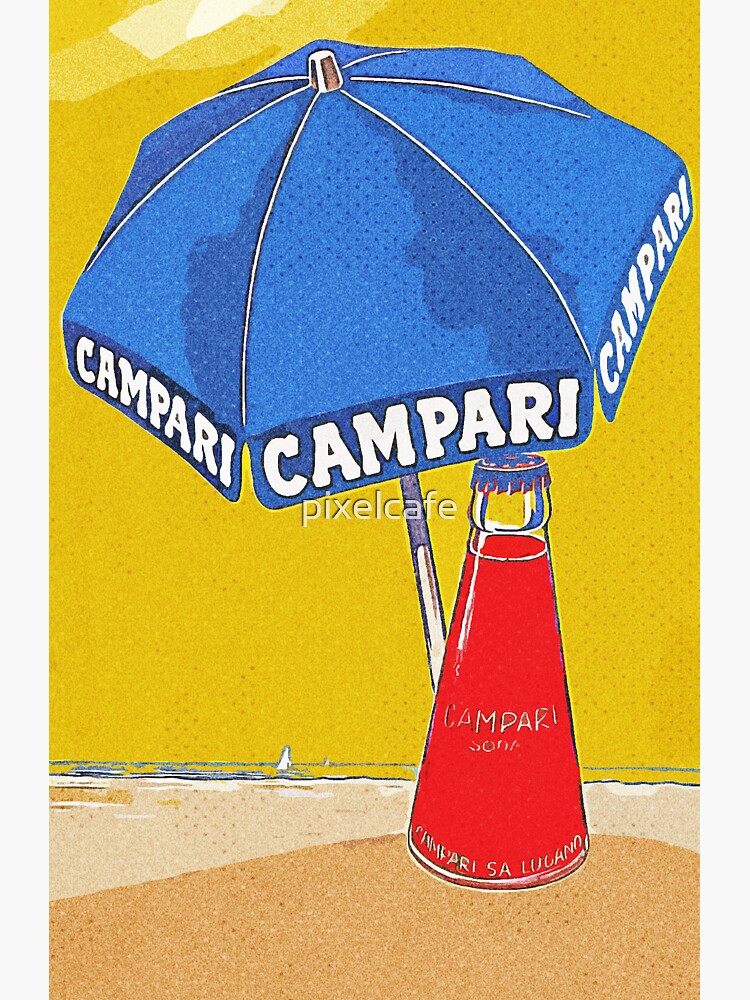 "CAMPARI RETRO PICTURE" Sticker for Sale by pixelcafe | Redbubble