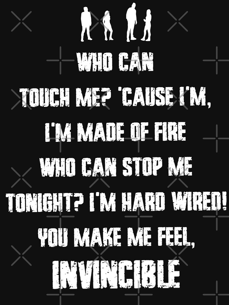 "Feel invincible skillet lyrics typography " T-shirt for Sale by the ...