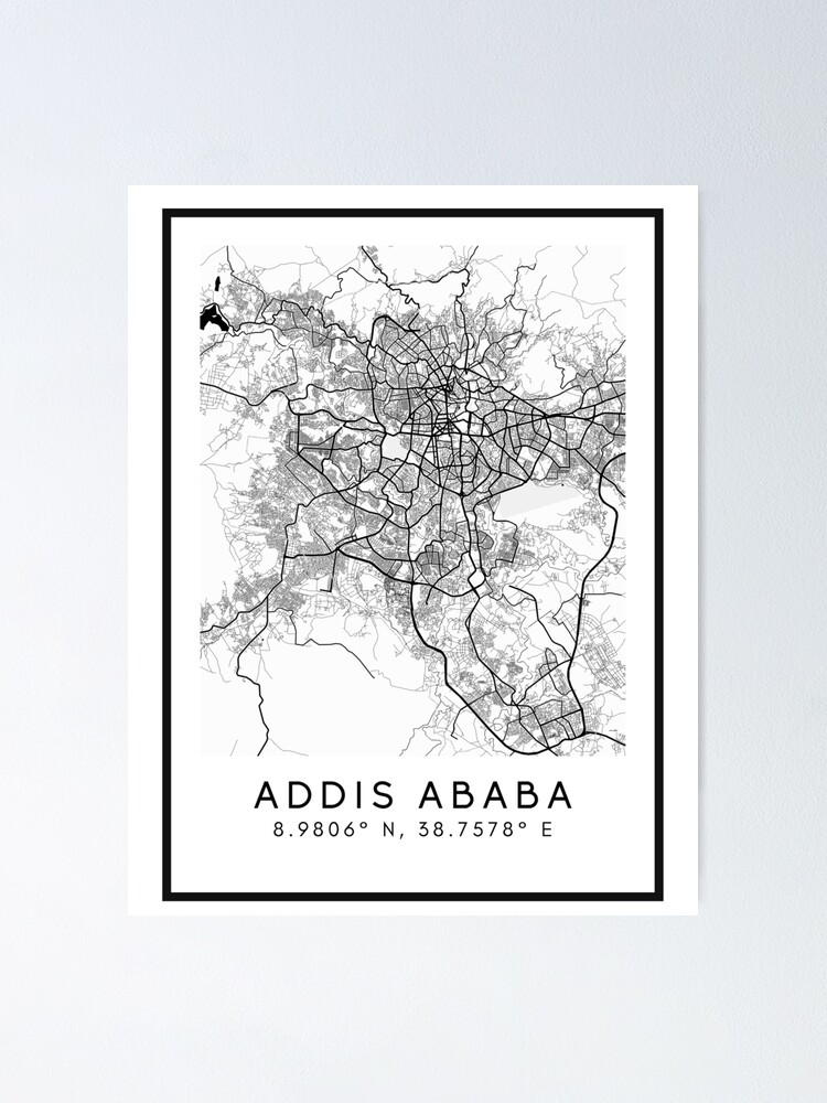"Addis Ababa City Map" Poster by KistaneWorks | Redbubble
