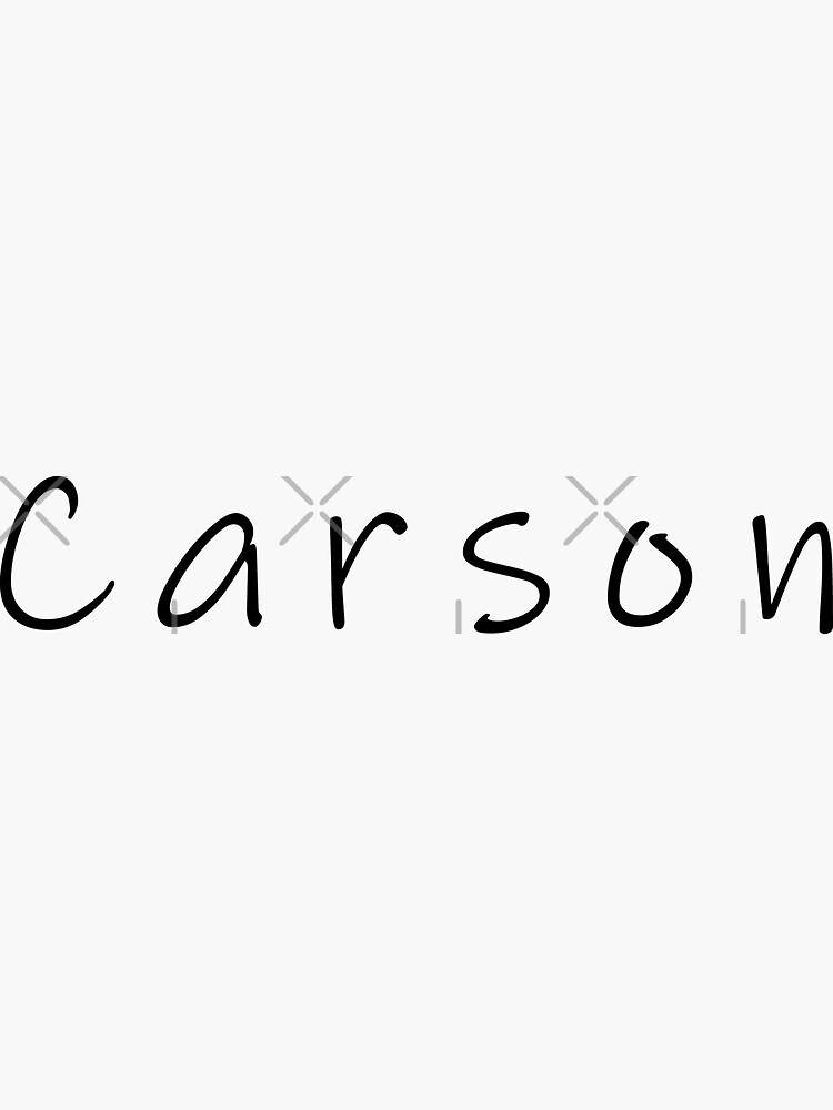 "Carson name" Sticker by gmstockstudio | Redbubble