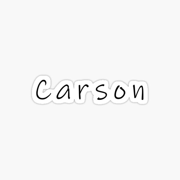 "Carson name" Sticker by gmstockstudio | Redbubble
