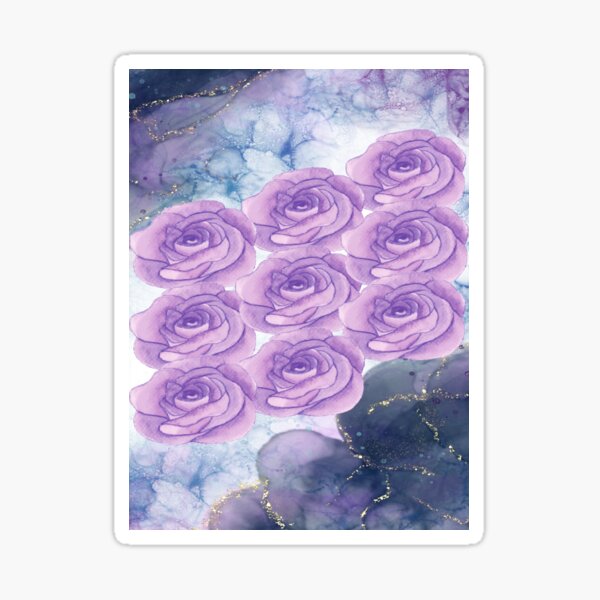 "Purple roses" Sticker for Sale by BenicaDesign | Redbubble