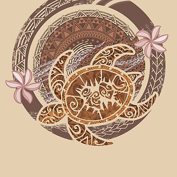 "Vintage Circular Samoan Turtle Dive" Sticker for Sale by sunnthreads ...