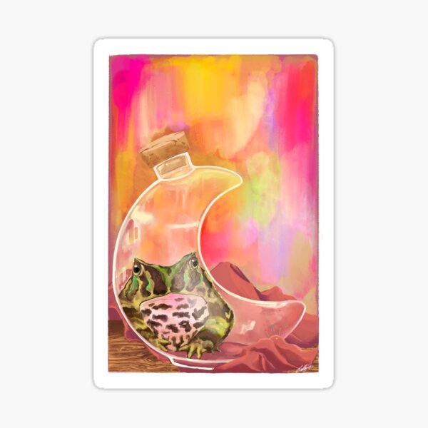 "Pac-Man in Moon" Sticker for Sale by Scarletteclaw | Redbubble