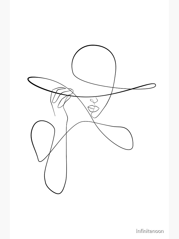 "Fashion One Line Drawing" Art Print for Sale by Infinitenoon | Redbubble