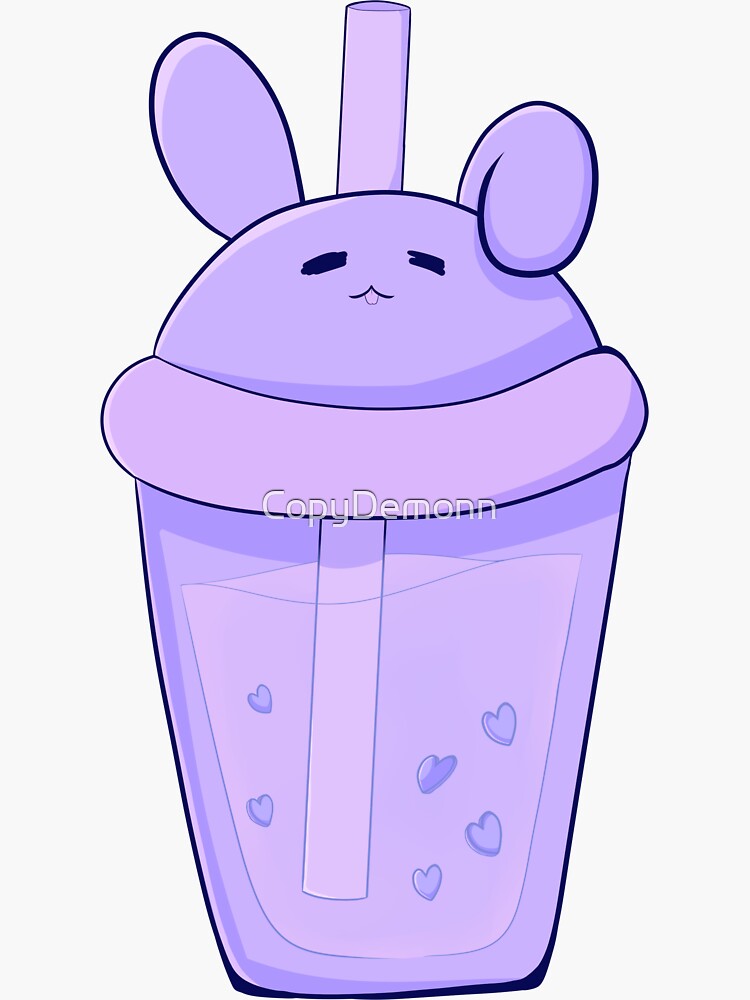 "Bunny boba tea sticker" Sticker by CopyDemonn | Redbubble