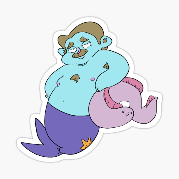 "Herman the Merman" Sticker for Sale by CheCrawford | Redbubble