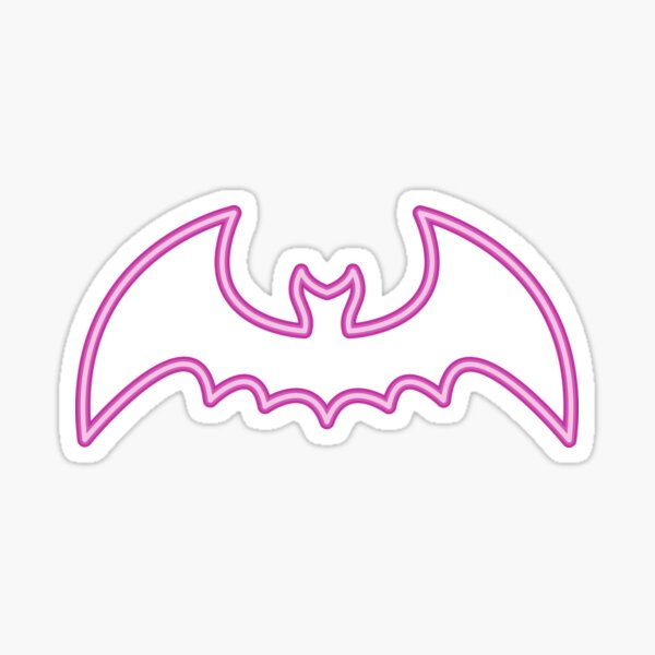 "Neon pink bat" Sticker by Seoul26 | Redbubble