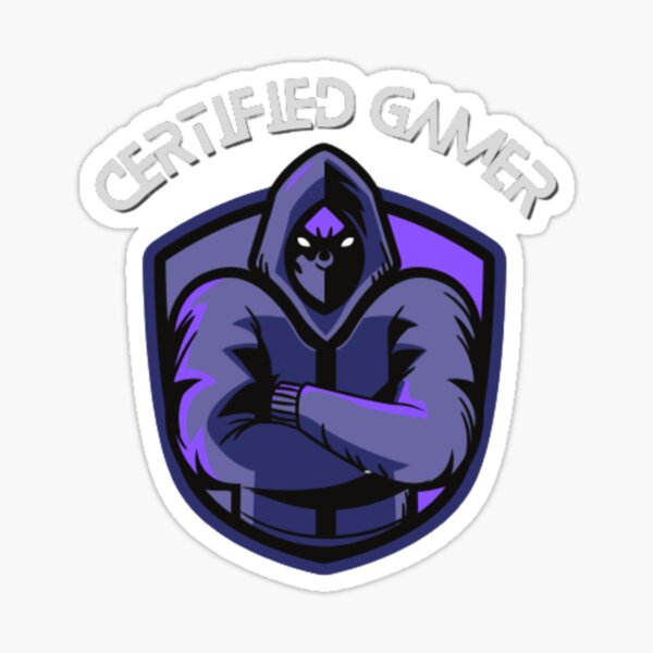 "Certified Gamer" Sticker for Sale by FMA30 | Redbubble