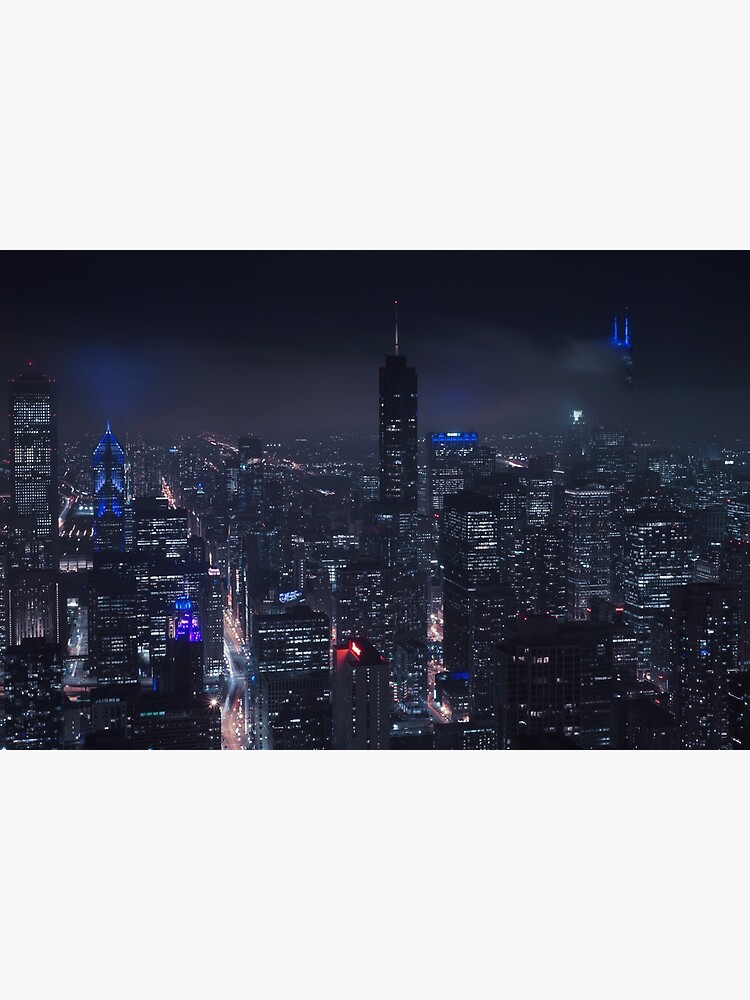 "Chicago by Night Wide Shot" Poster for Sale by Luke Contreras | Redbubble