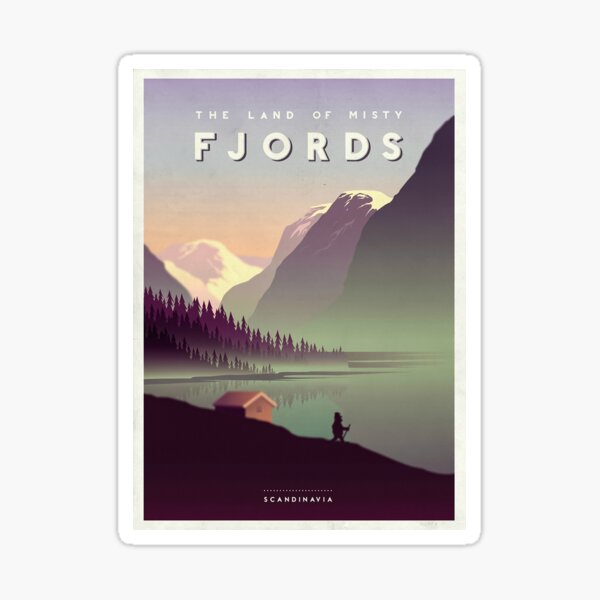 "Fjords" Sticker for Sale by acework | Redbubble
