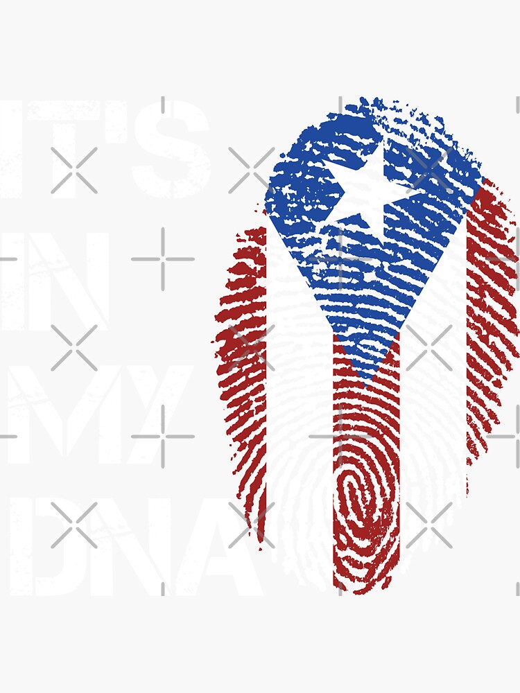 "Puerto Rico DNA - Flag Puerto Rican Puertorriqueños Boricuas" Sticker ...