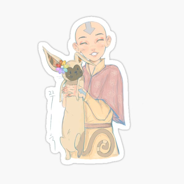 "Avatar: The Last Airbender Aang " Sticker by vansvee | Redbubble