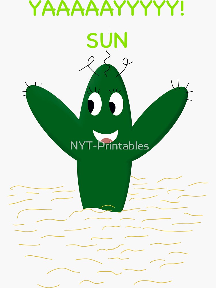 "Yay Sun" Sticker for Sale by NYT-Printables | Redbubble