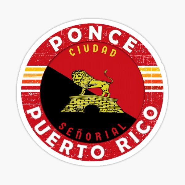 "Ponce Ciudad Señorial, Puerto Rico, Escudo con Leon " Sticker by ...