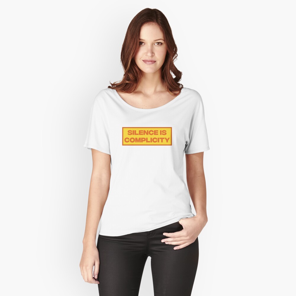 "Silence Is Complicity" Sticker for Sale by SSFootball | Redbubble