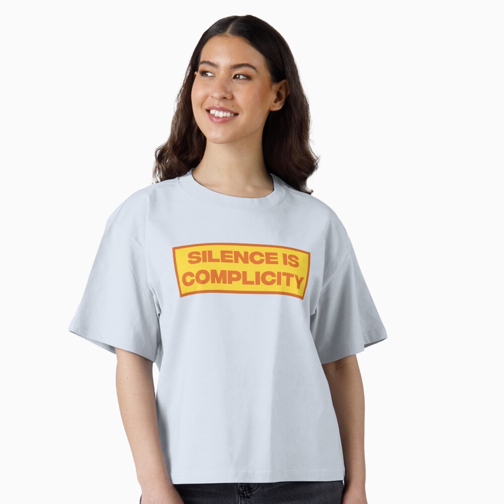 "Silence Is Complicity" Sticker for Sale by SSFootball | Redbubble