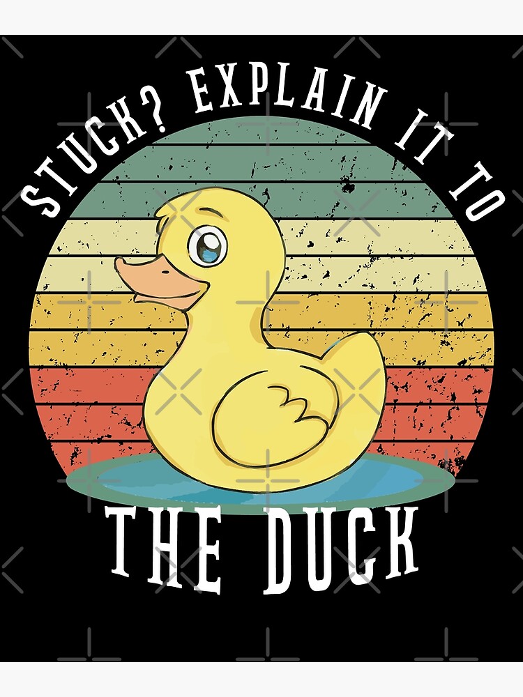 Póster «¿Pegado? Explícaselo al pato - Depuración del pato de goma ...