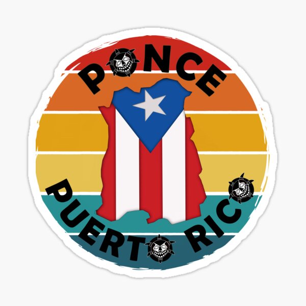 Pegatina «Ponce Ciudad Señorial, Puerto Rico, Mapa del Municipio» de ...