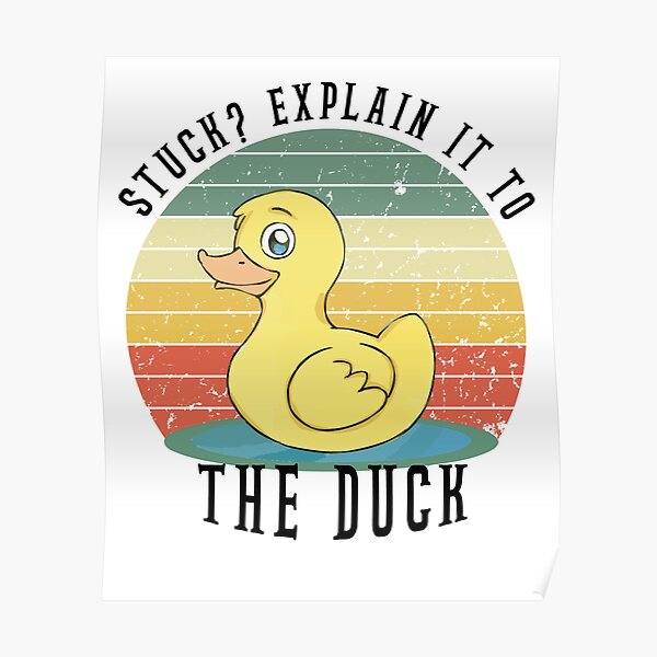 Póster «¿Pegado? Explícaselo al pato - Depuración del pato de goma ...