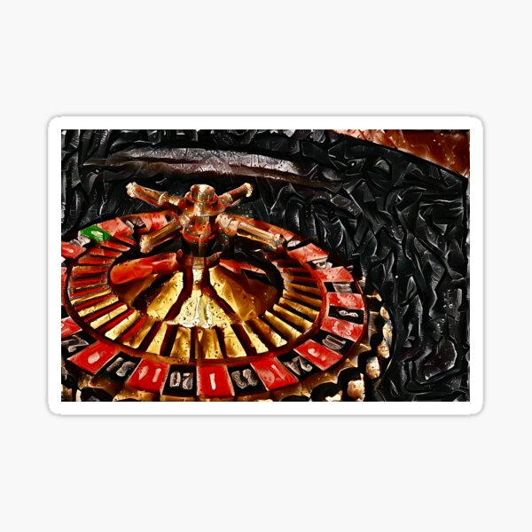 "Contemporary Roulette Wheel Painting" Sticker by Artificial-Arts ...
