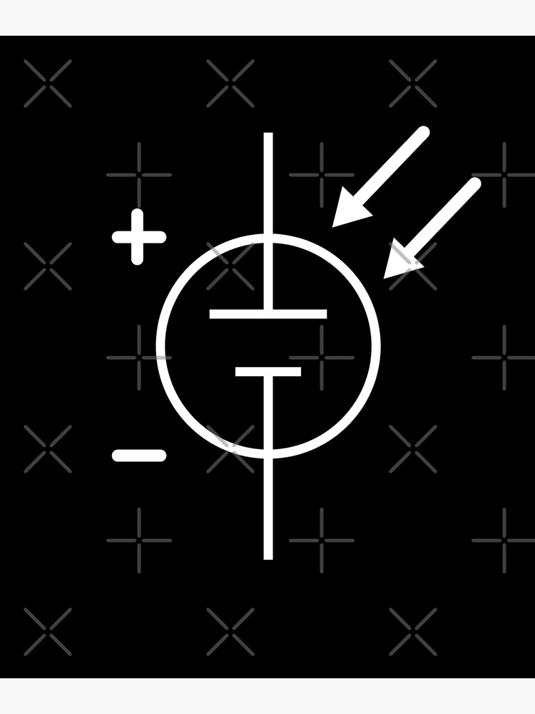Electrical Circuit Solar Cell Photovoltaic Cell Symbol Premium Matte ...