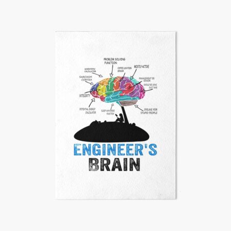 " Engineer's Brain Funny Anatomy" Art Board Print by boyastore | Redbubble