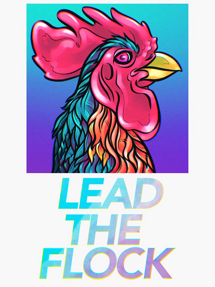 "Lead The Flock" Sticker for Sale by retroknight | Redbubble
