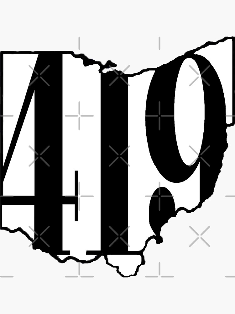 "(419) OHIO" Sticker for Sale by CoryPeeples | Redbubble