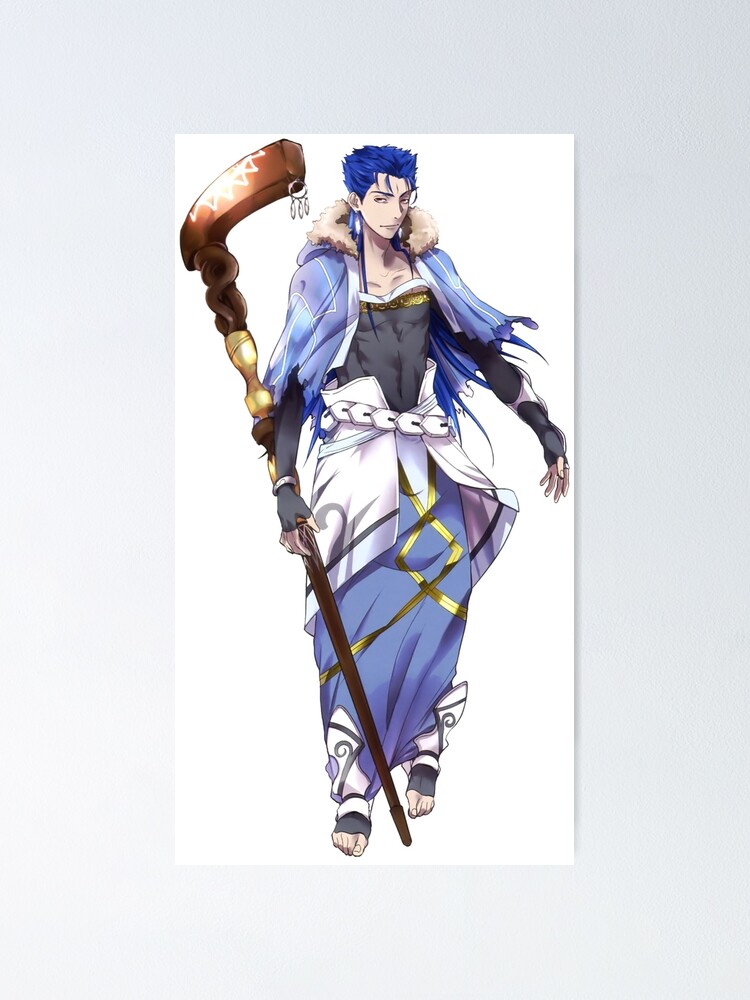 "Cú Chulainn Caster Fate Grand Order" Poster by KitaKittyGates | Redbubble