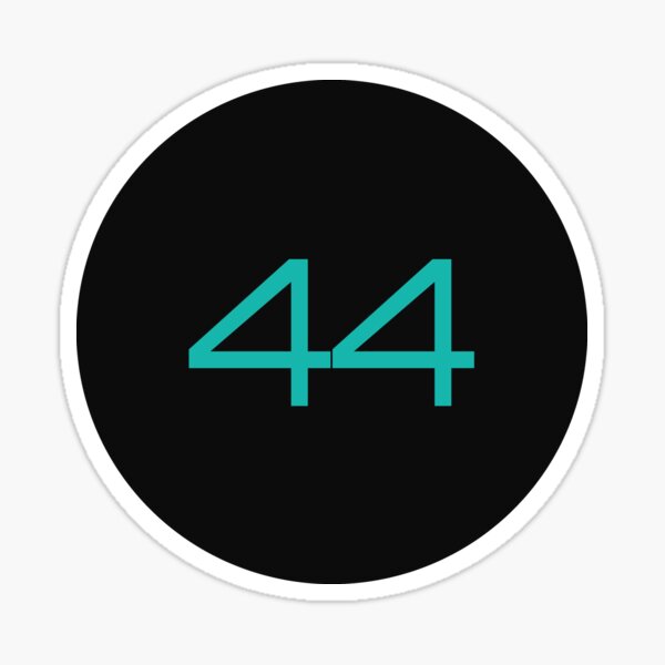 "44 Number | 44 in a Circle" Sticker for Sale by piordesign | Redbubble