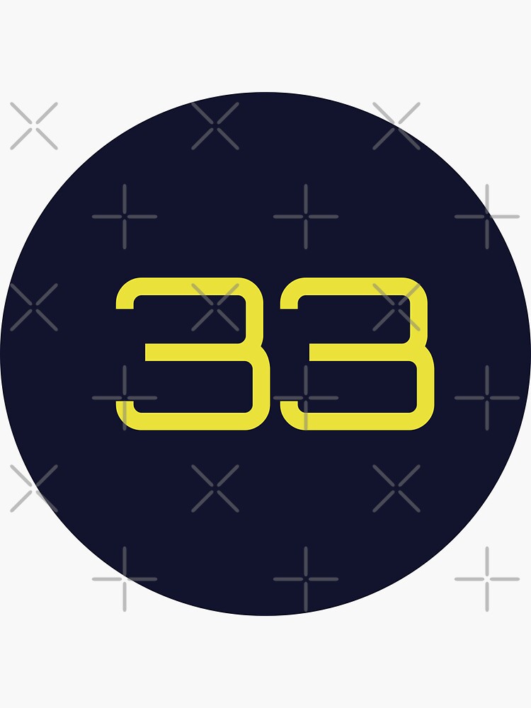 "Number 33 | Max Verstappen | 33 Number in a Circle | VER - Max VER ...