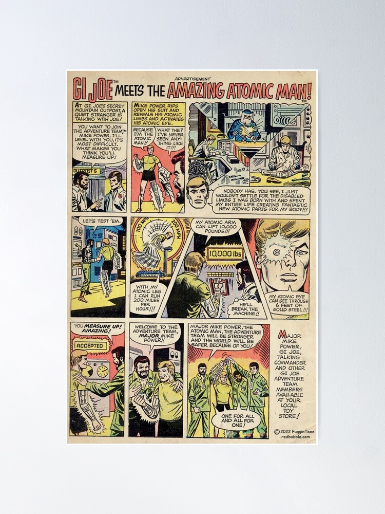 "GI Joe Meets The Amazing Atomic Man! " Poster for Sale by Küng Fu ...