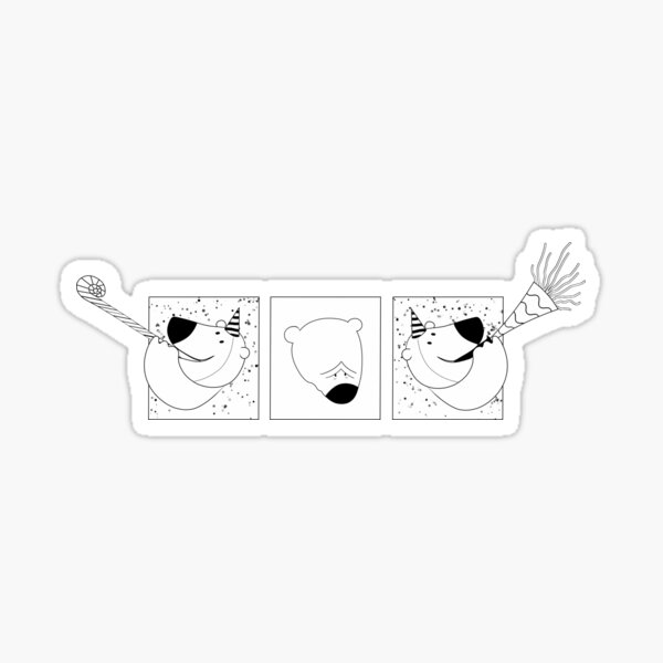 "Bipolar bear" Sticker for Sale by shackledlettuce | Redbubble