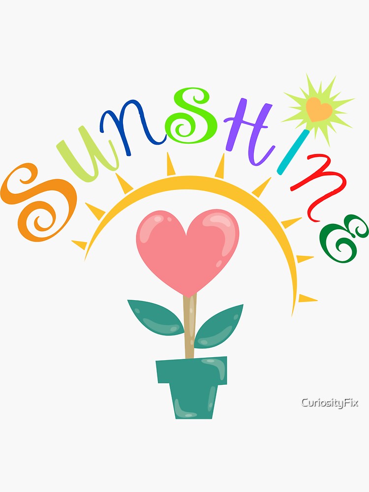 "Let The Sunshine In" Sticker for Sale by CuriosityFix | Redbubble