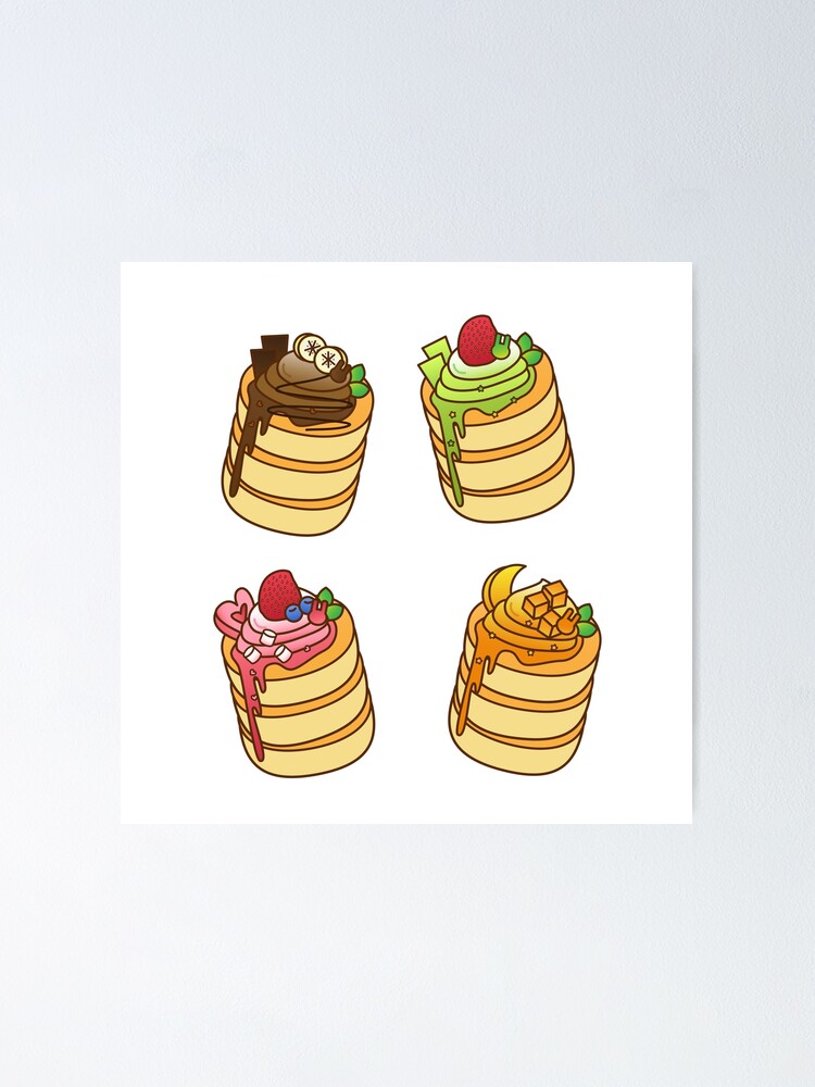 "Fluffy Pancakes - Sticker Pack" Poster for Sale by christysdesignn ...