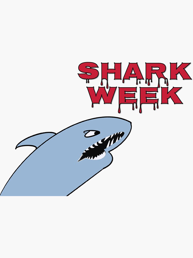 "Shark week" Sticker for Sale by mackspage | Redbubble
