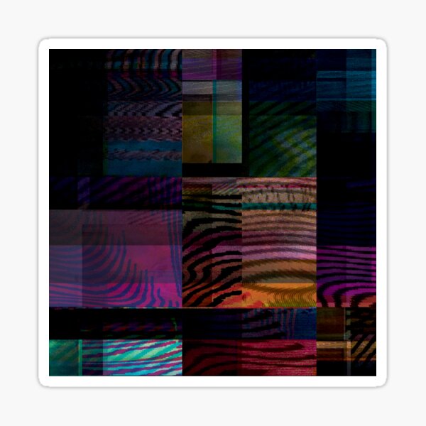 "glitch tile" Sticker by yasminablossom | Redbubble
