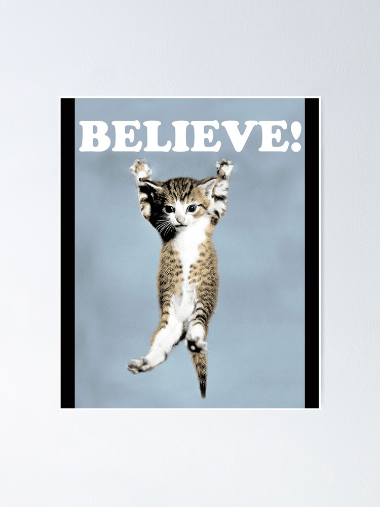 "Believe Cat Poster Classic ." Poster for Sale by owengirau | Redbubble