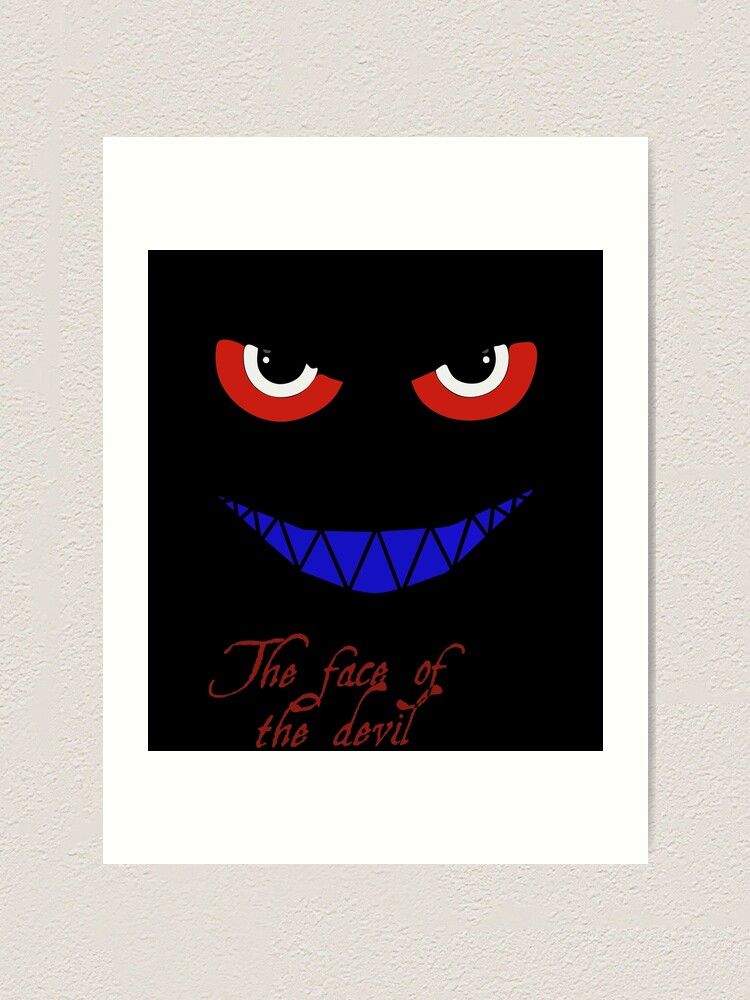 "Illustration of a smiling devil face " Art Print for Sale by ...