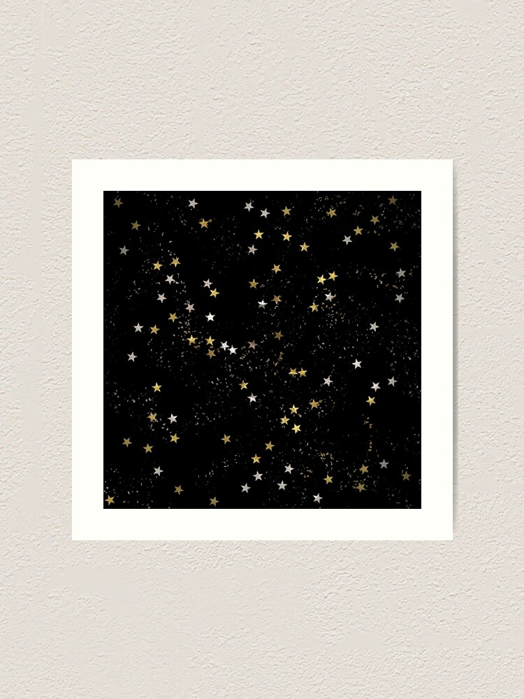 "Gold Silver Stars on Transparent background" Art Print for Sale by ...