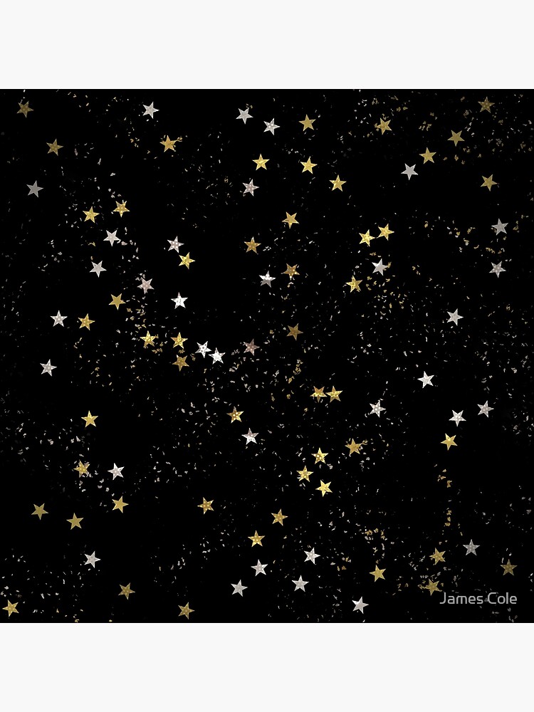 "Gold Silver Stars on Transparent background" Poster by James-Cole ...
