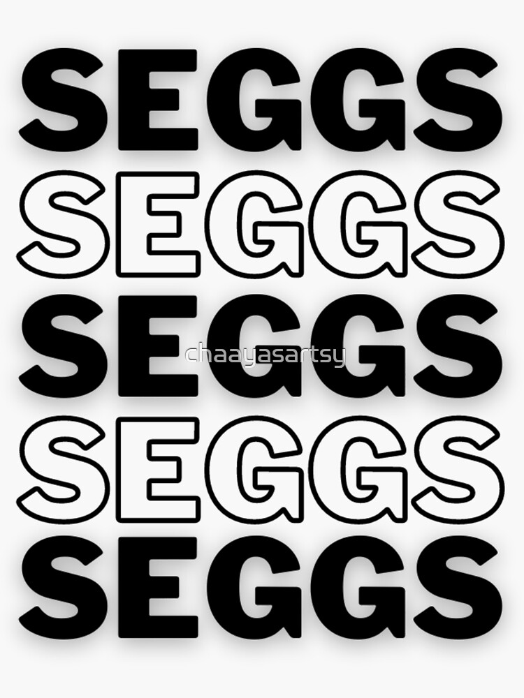 "SEGGS" Sticker for Sale by chaayasartsy | Redbubble