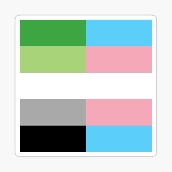 "Aromantic + Trans Flags" Sticker for Sale by neopronouns | Redbubble