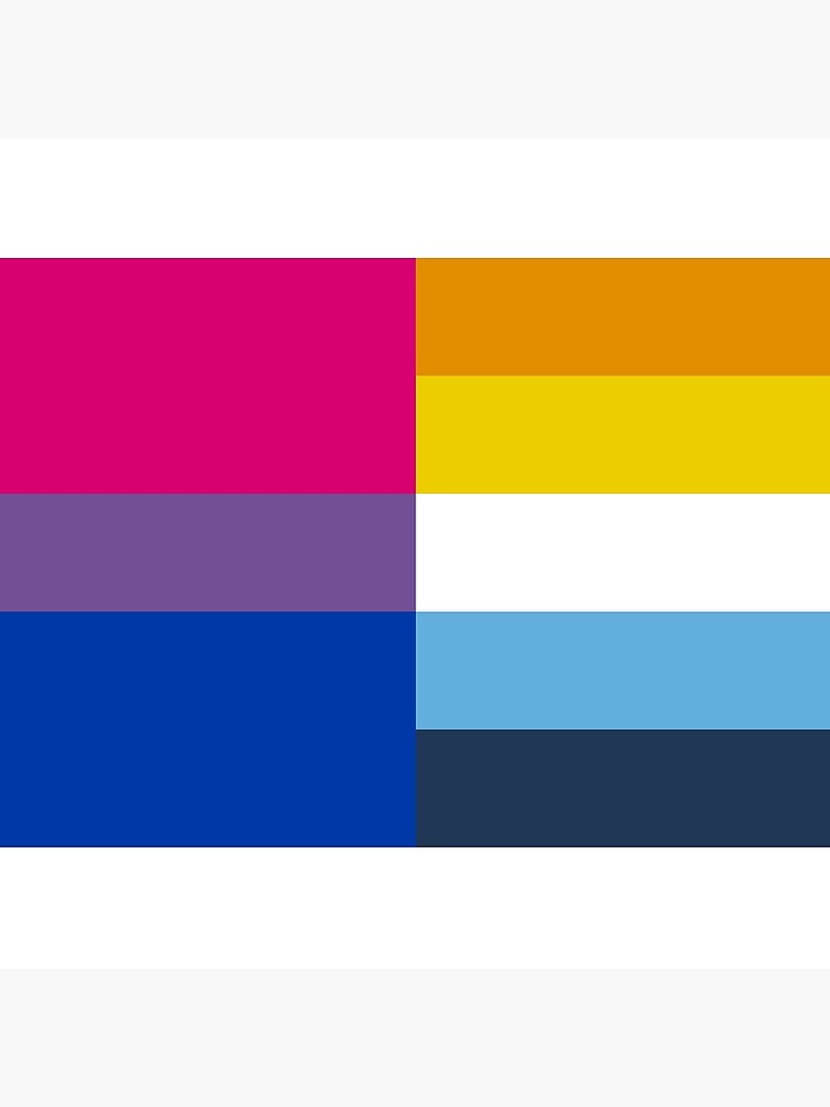 "Bi + Aroace Flags" Pin for Sale by neopronouns | Redbubble