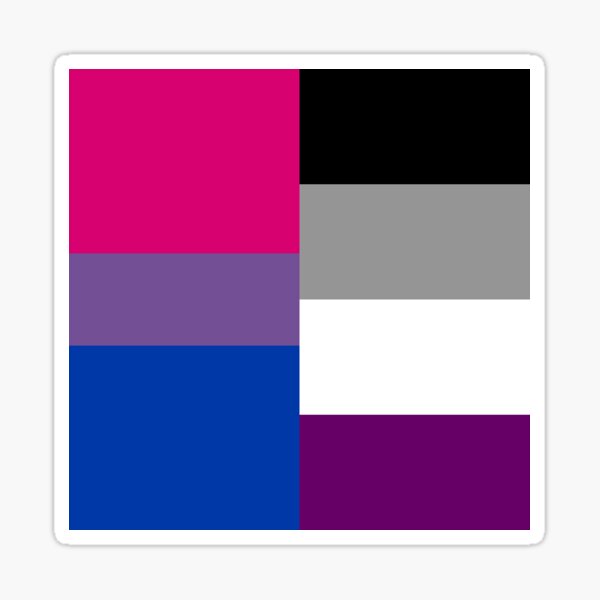Bi Asexual Flags Sticker For Sale By Neopronouns Redbubble