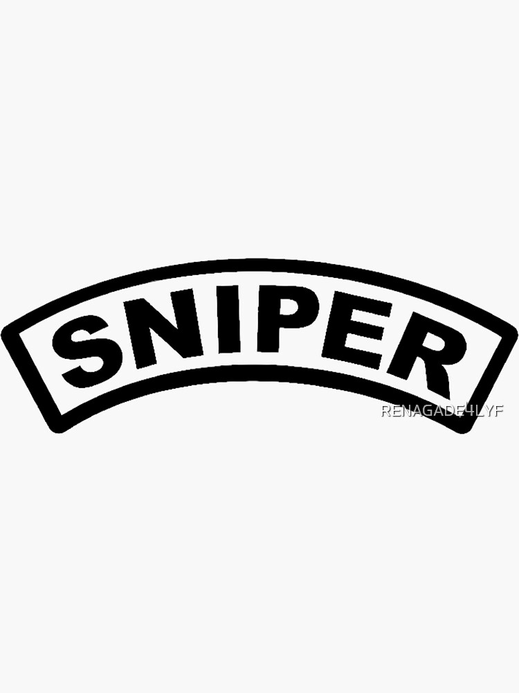 "SNIPER- Banner Black" Sticker for Sale by RENAGADE4LYF | Redbubble